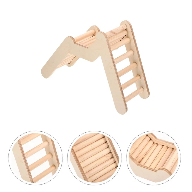 HAMSTER STAIRS WOOD Ladder Toy Climbing Frame Bendable Bridge for $22. ...
