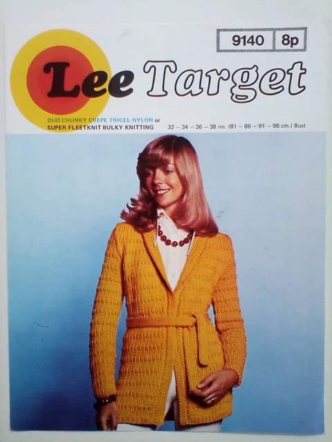 LEE TARGET- LADIES Wrap Over Jacket - Original Vintage Knitting Pattern ...