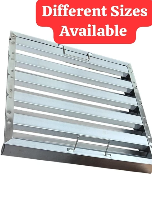 RESTAURANT KITCHEN EXTRACTOR Hood Canopy Spare Baffle Grease Filter ...