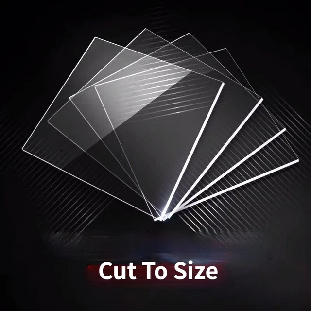 CLEAR ACRYLIC PERSPEX Board Plastic Sheet Transparent Panel DIY ...