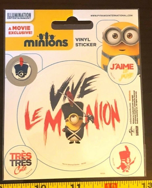Despicable Me Minions Minion Official Vinyl Sticker Plus 4 Small