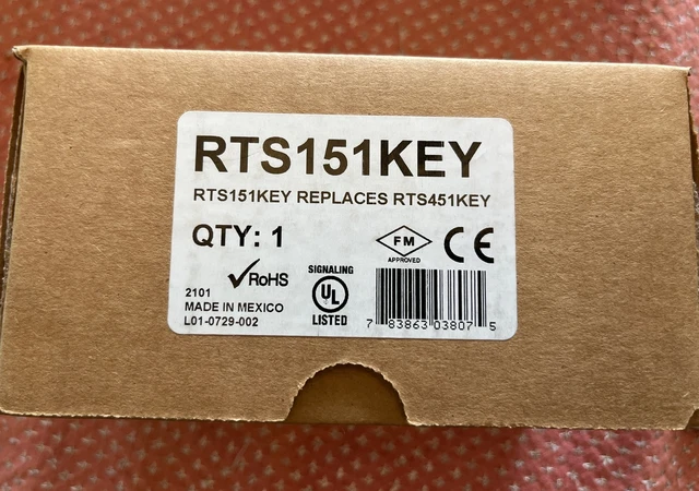 FIRE ALARM SYSTEM Sensor RTS151KEY Remote Test Station New Free ...