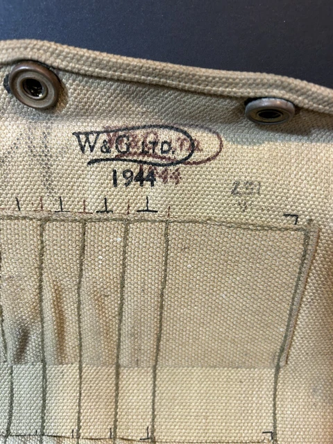 ORIGINAL WW2 BRITISH Officers 37 Pattern Webbing Map Case Waring ...