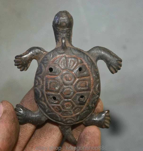 BRONZE 9CM OLD turtle turtle Tibetan Buddhist painting. £56.65 ...