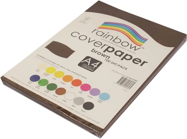 A4 COVER PAPER 100 Sheets, Brown $18.54 - PicClick AU