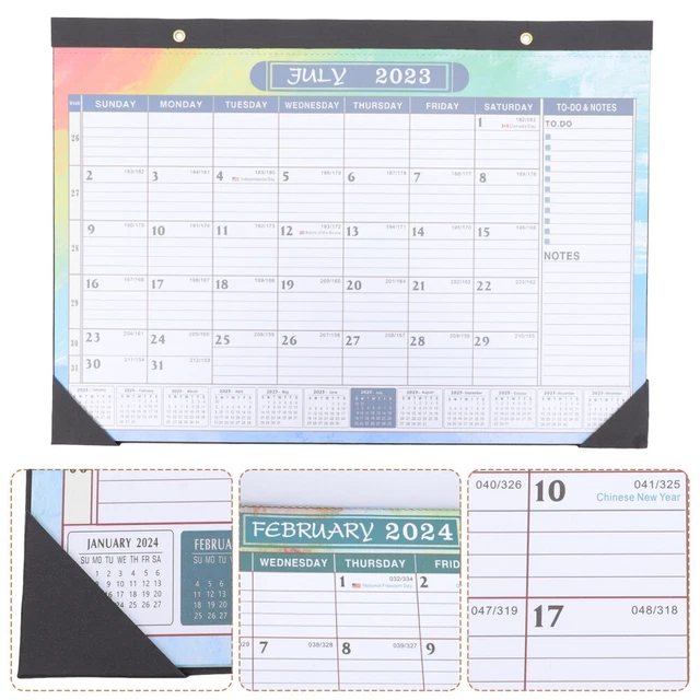 TEARABLE CALENDAR 2024 Calendar Paper 2023-2024 Wall English Agenda £15 ...