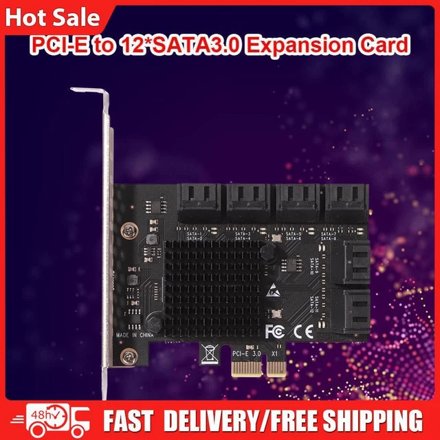 10 PORT PCIE Expansion Card PCIe SATA 3.0 Controller Adapter 6Gbps for ...