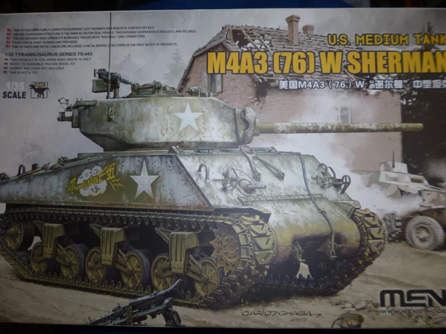 MENG TS-043 1/35 US Medium Tank M4A3 (76) W Sherman £38.52 - PicClick UK