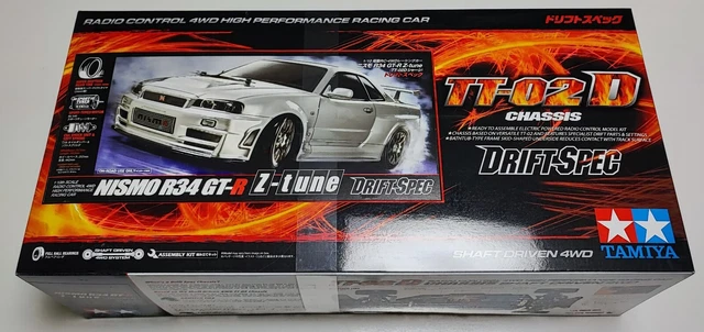 TAMIYA 58605 1:10 RC Nismo R34 GT-R Z-Tune TT-02D + COPPERMIX SILVIA ...