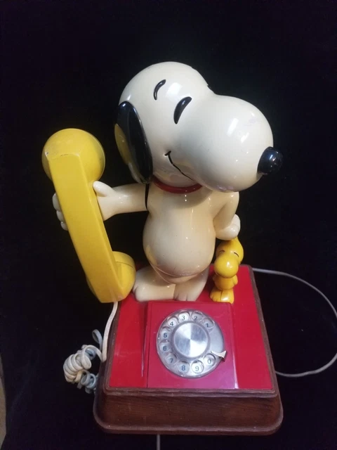 THE SNOOPY AND Woodstock Working Rotary Phone 1976 £48.12 - PicClick UK