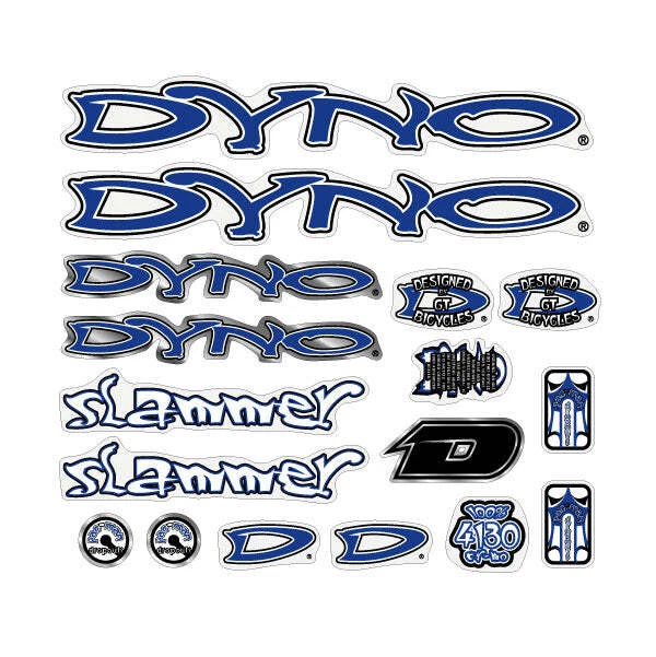 DYNO -2000 SLAMMER for yellow frame decal set - old school bmx EUR 64 ...