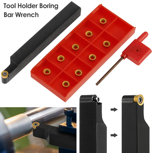 SHANK LATHE BORING Bar Turning Tool Set With 10pcs Inserts 1pcs wrenches UK CSY EUR 16,40 ...