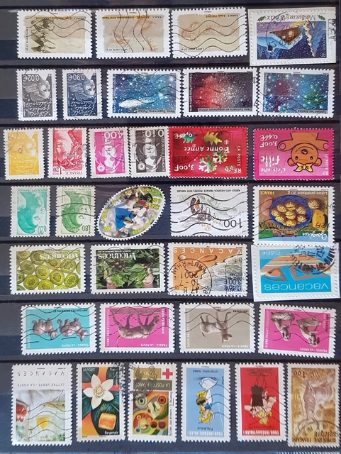 FRANCE USED STAMP selection (34) modern euro era fine/good used EUR 3 ...