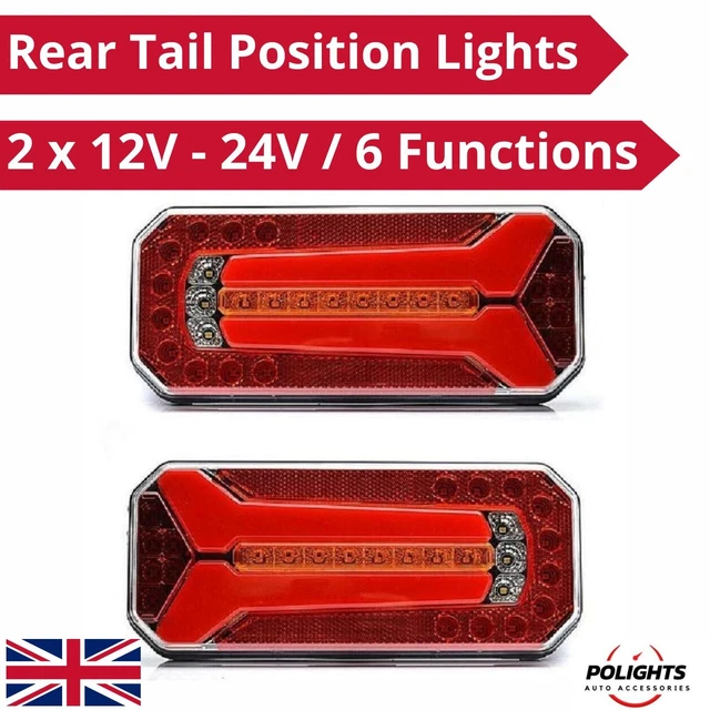 2 PCS 12V-24V LED Rear Tail Position Lights for Iveco Scania MAN ...
