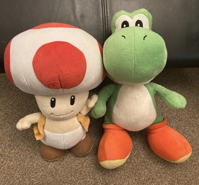 SUPER MARIO TOAD and Yoshi plush toys 12inch approx £15.00 - PicClick UK