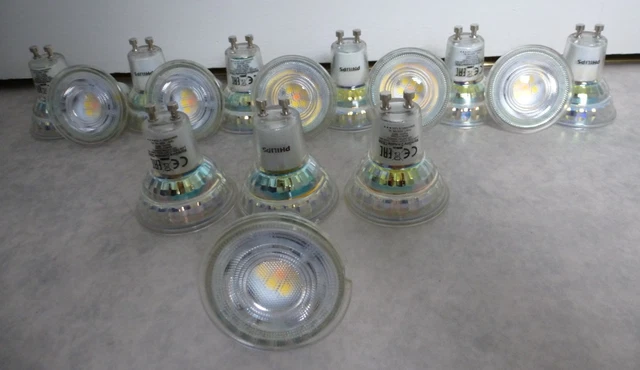 BUNDLE OF 15X PHILIPS Warm Glow Dimmable CRI90 GU10 Spotlight Bulbs 3 ...