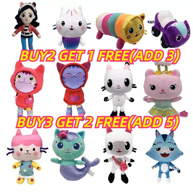 CUTE GABBY'S DOLLHOUSE Pandy Paws Cat Plush Doll Soft Stuffed Toy Girl ...