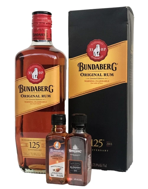 BUNDABERG RUM 33 OP Full/Sealed /Boxed 125th Anniv 75.9% 700ml ...