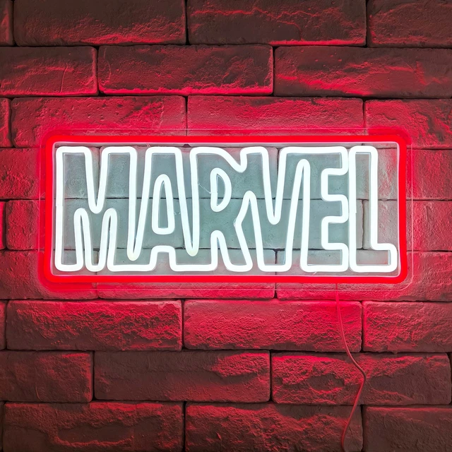 MARVEL NEON LED Sign Dimmable Art Decoration for Bedroom £39.99 ...