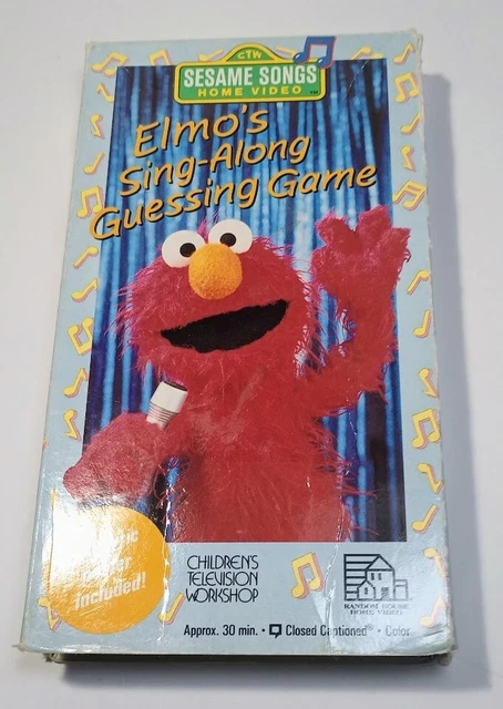 ELMOS SING-ALONG GUESSING Game VHS 1991 Sesame Street Songs Jim Henson ...