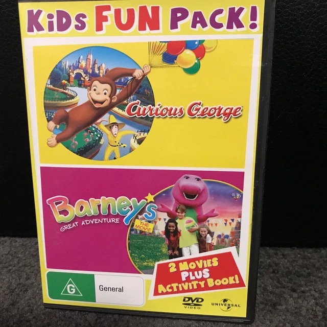 CURIOUS GEORGE & Barneys Great Adventure - 2 Movies. Exc Cond. reg 4 ...