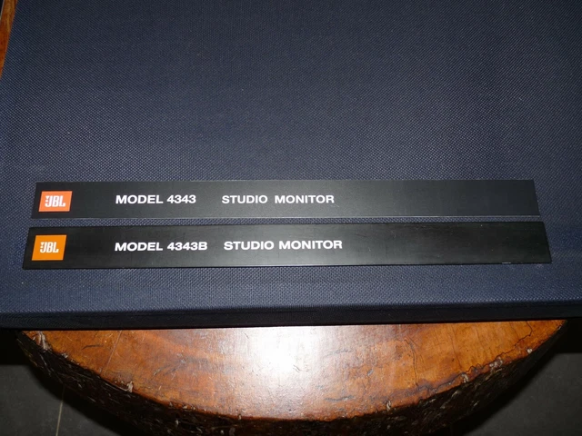 JBL 4343 PAIRE de logo Front panel Labels ( grill logo 2Pcs ) aluminium ...