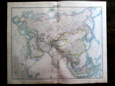 1870. ASIA. POLITICAL MAP OF ASIA. Antique steel engraving map. £45.00 ...