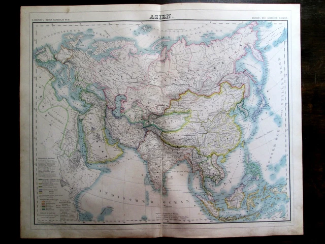 1870. ASIA. POLITICAL MAP OF ASIA. Antique steel engraving map. £50.00 ...