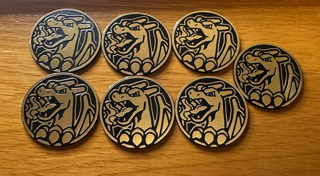 CHARIZARD COLLECTABLE POKEMON TCG Silver Jumbo 7x Flip Coin Token £7.00 ...