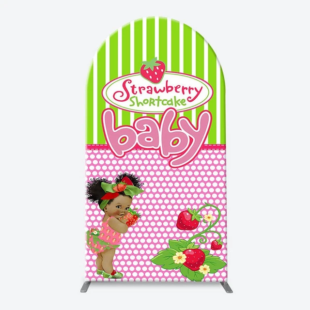 STRAWBERRY SHORTCAKE GIRL Arch Baby Shower Backdrop $36.09 - PicClick AU