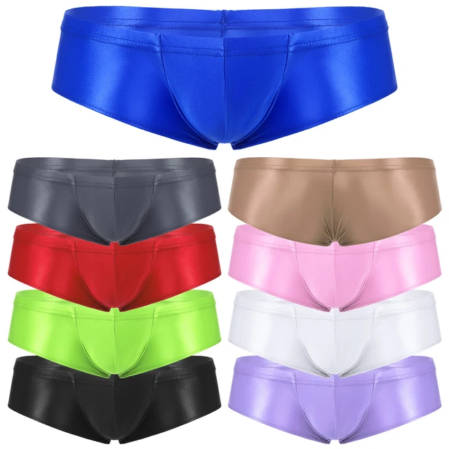 MENS UNDERWEAR PANTIES Shiny Briefs Jockstrap Seamless Swim Thongs ...