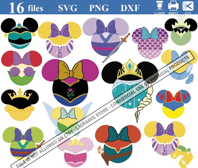 MINNIE DISNEY PRINCESS Head SVG, Disney princess svg, disney png, svg ...