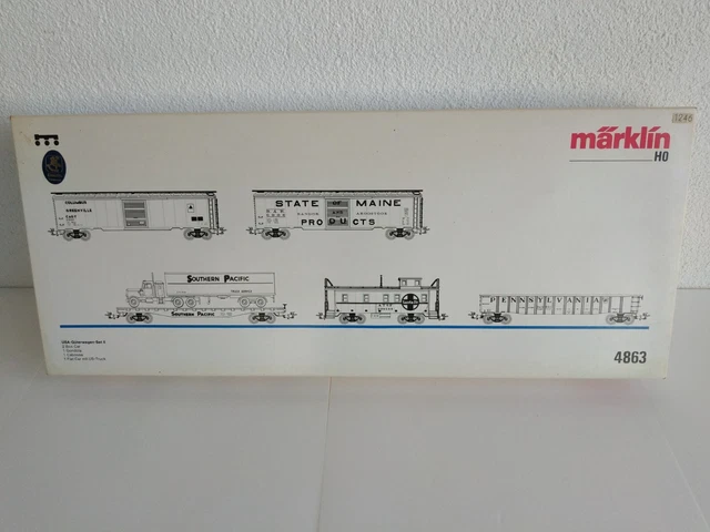 MÄRKLIN H0 4863 USA-Güterwagen-Set II 6-teilig AC OVP EUR 122,00 ...