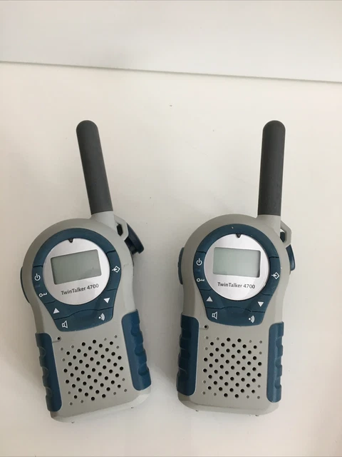 VINTAGE TWIN TALKER 4700 Twintalker Walkie Talkie Grey Blue Working £11 ...
