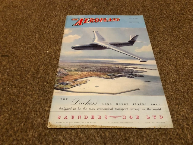 AC58 THE AEROPLANE Magazine Cover Page 11X8 Duchess Long Range Flying ...