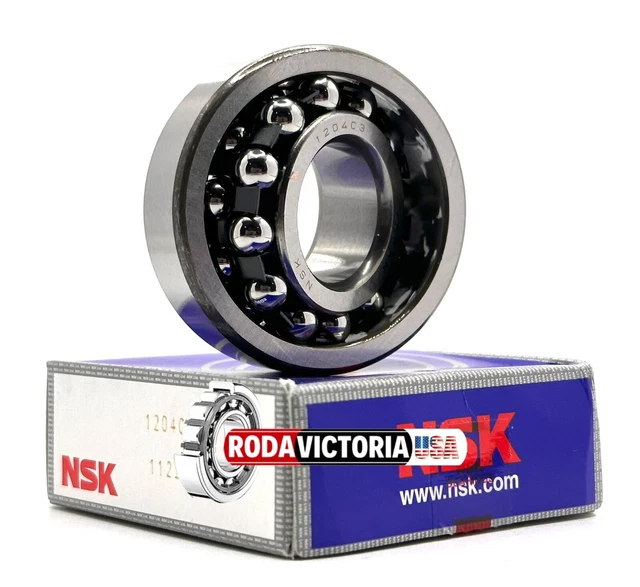 NSK JAPAN 1204 C3 zweireihiges selbstausrichtendes radiales Kugellager 20x47x14mm EUR 39,76 ...