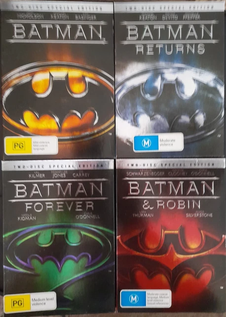 BATMAN DVD COLLECTION Batman Batman Returns Batman & Robin Batman ...