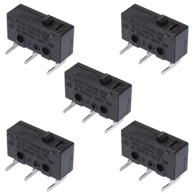 5 X PUSH Button Horizontal PCB V4 Miniature Microswitch SPDT 5A £6.79 ...