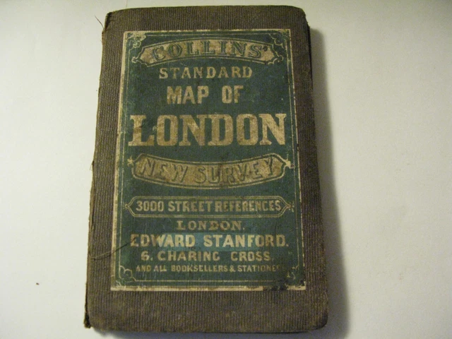 COLLINS STANDARD MAP Of London Published Edward Stanford 1860'S £300.00 ...