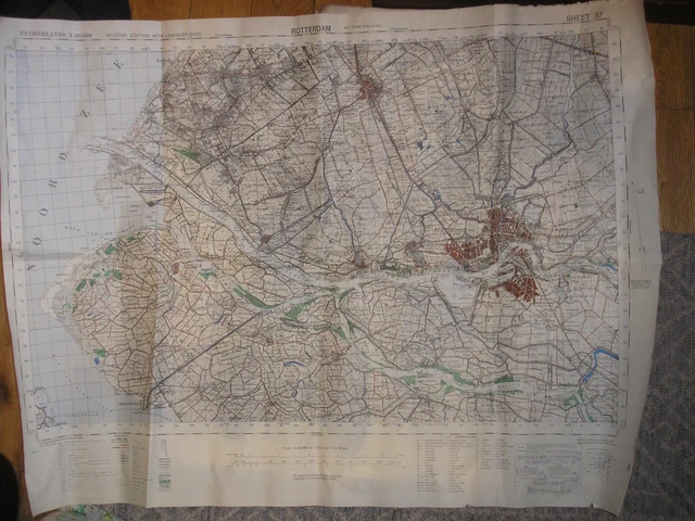 ROTTERDAM NETHERLANDS BRITISH Army Map 1941 Military History £10.00 ...