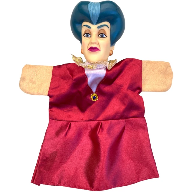 DISNEY LADY TREMAINE Hand Puppet Plastic Head Punch Judy Cinderella ...