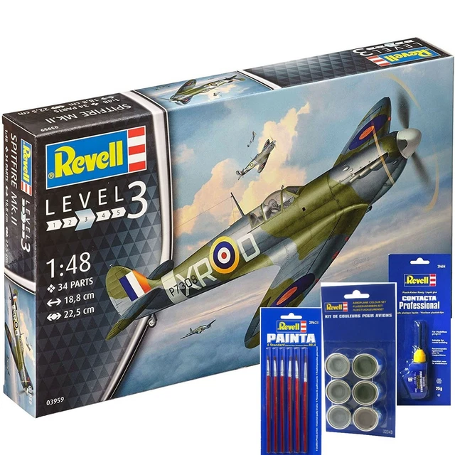 BATTLE OF BRITAIN Revell Spitfire Model MK.II Kit plane aircraft WW2 ...