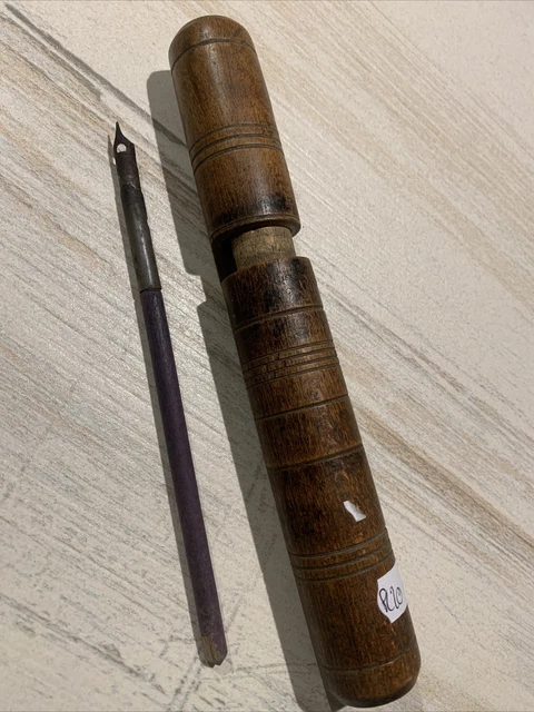ANCIENNE PLUME ET Porte Plume Bois Tourné Art Populaire Alsace XIX Eme EUR 80,00 - PicClick FR