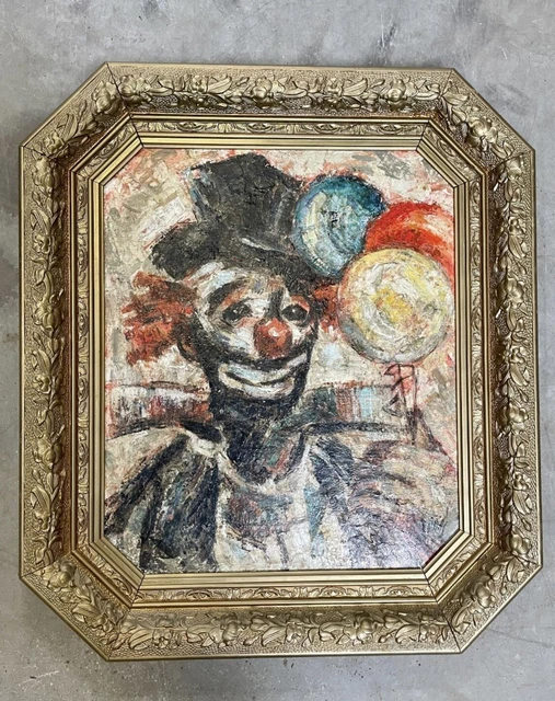 TABLEAU DE FRANCISCO Arias - Le Clown - 59 x 49 cm EUR 350,00 - PicClick FR