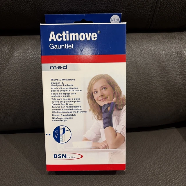 ACTIMOVE GAUNTLET WRIST and Thumb Stabilizer Brace Size M Left Wrist ...