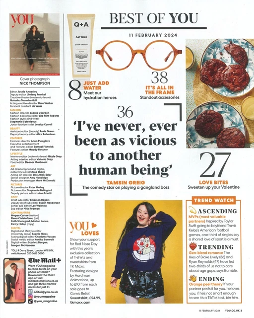VOUS MAGAZINE : Marie Helvin, Tamsin Greig, Reginald D. Hunter, Mode ...