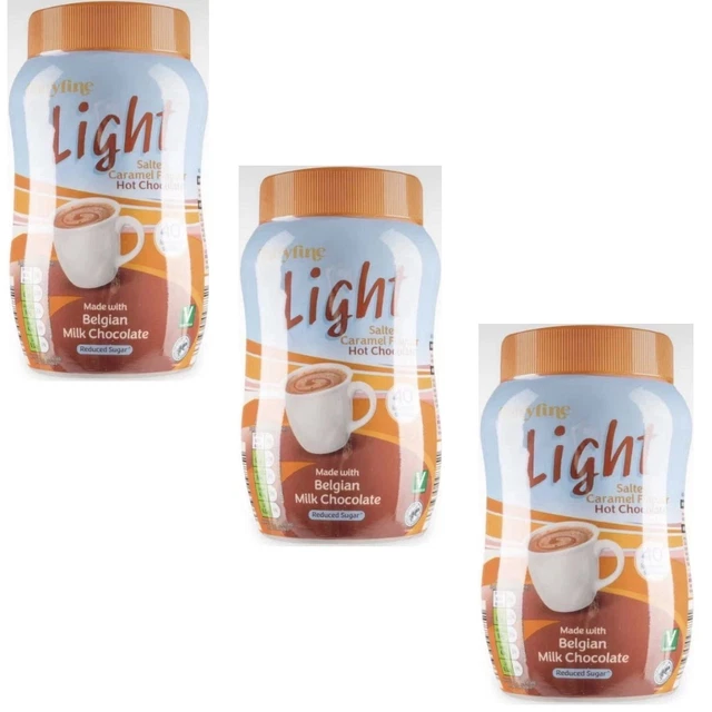 3 X DAIRYFINE Light Instant Hot Chocolate Salted Caramel 300g £12.93 ...