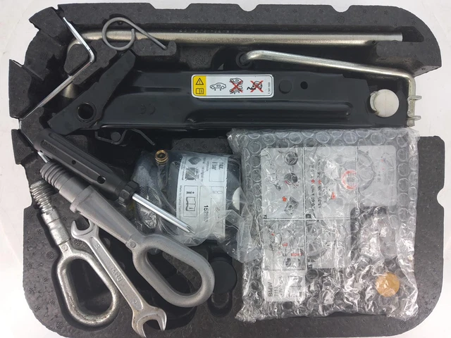 MINI R56 R57 Lift Jack Compressor Boot Floor Tow Tool Roof Key Tray Set ...