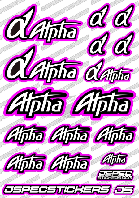 ALPHA RC ENGINE Sticker Decal Sheet A5 Custom Printed Buggy Offroad ...