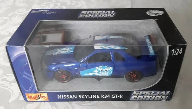 1/24 NISSAN SKYLINE GT-R R34 (LHD), "Manga version" (MAISTO) STICKERS ...
